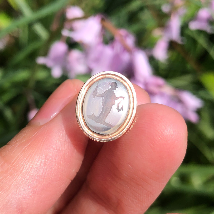 Antique 9ct Gold Goddess Nike Agate Fob Wax Seal – Clarice Jewellery