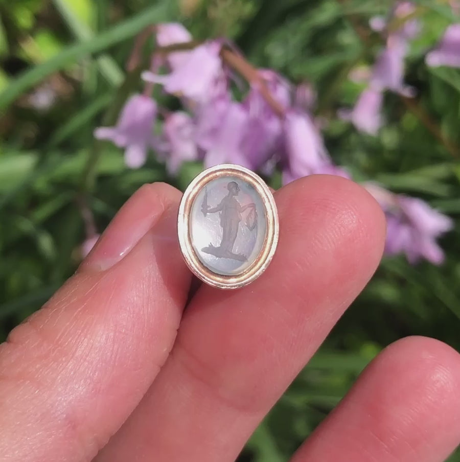 Antique 9ct Gold Goddess Nike Agate Fob Wax Seal – Clarice Jewellery