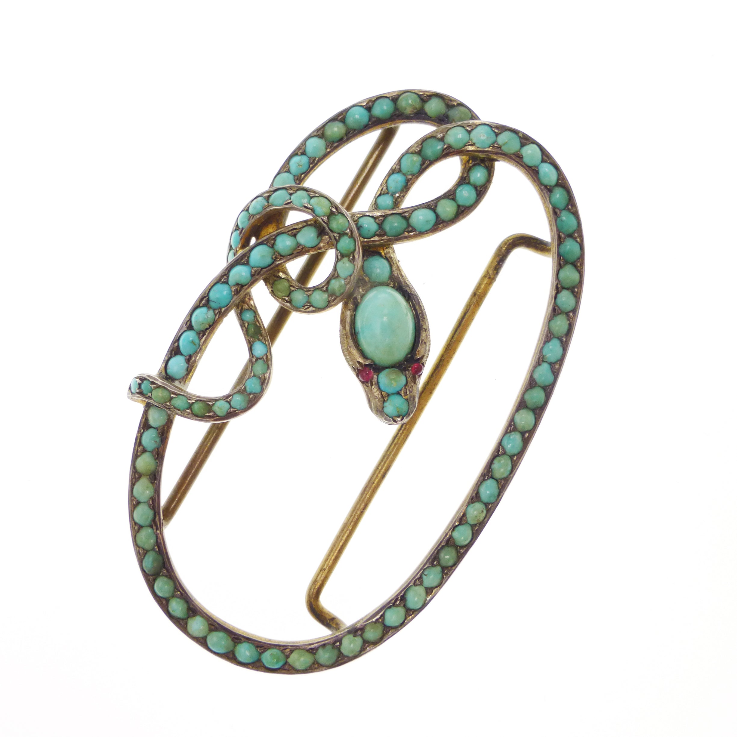 Antique Georgian Victorian Silver Turquoise Snake Buckle – Clarice ...
